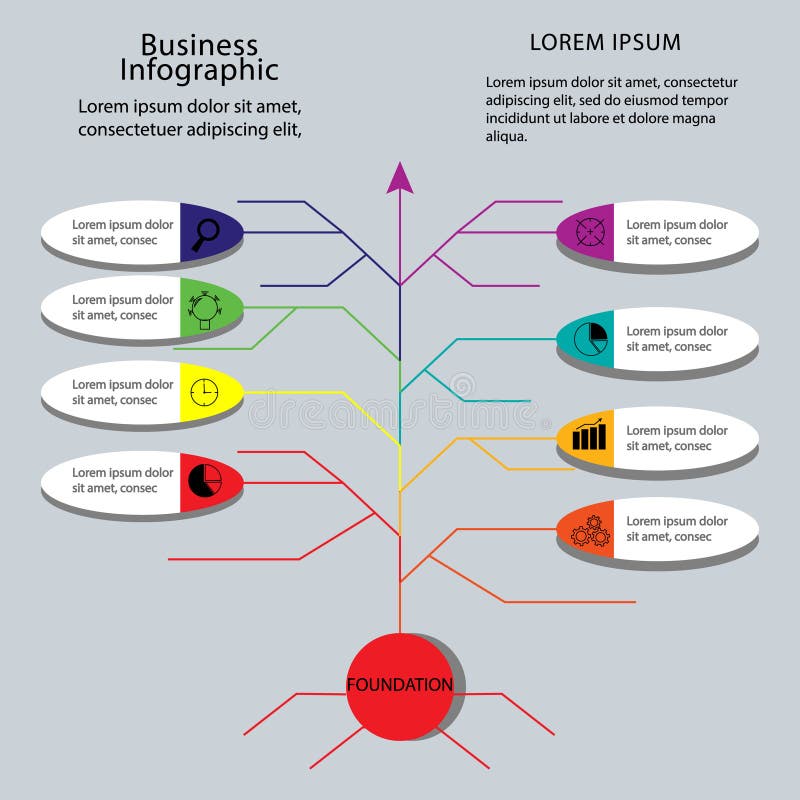 Modern Info Graphic Framework. Can Be Used for Workflow Layout ...