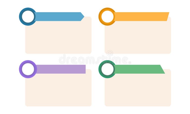 Modern Infographic Boxes with Colorful Arrow Headers for Presenting Key ...