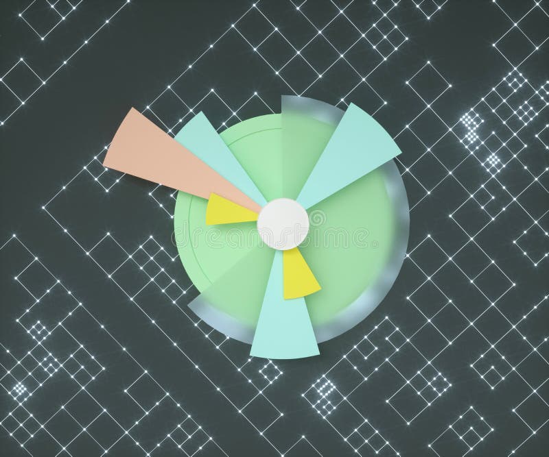 Modern Infographic for Business Project. 3d Rendering of Pie Chart ...
