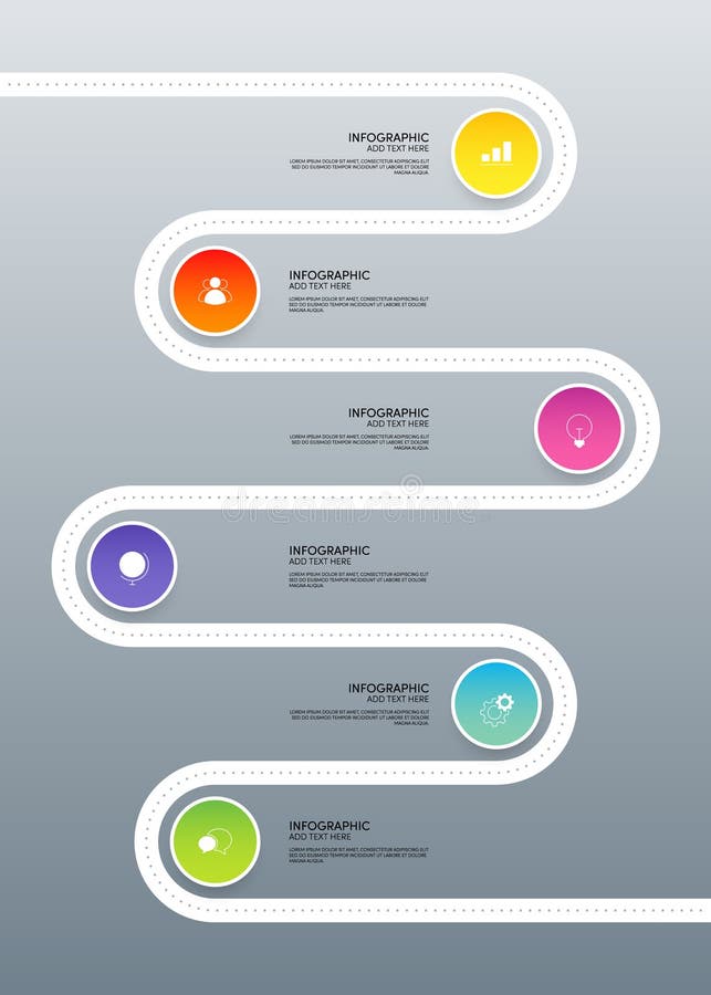 Modern Infographic Business Template and Data Visualization with 6 ...