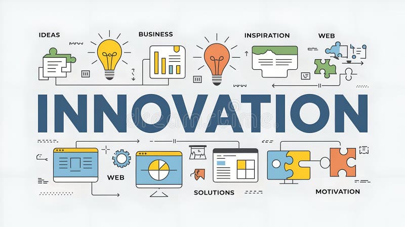 A Modern Infographic Centered Around the Theme Innovation in Large ...