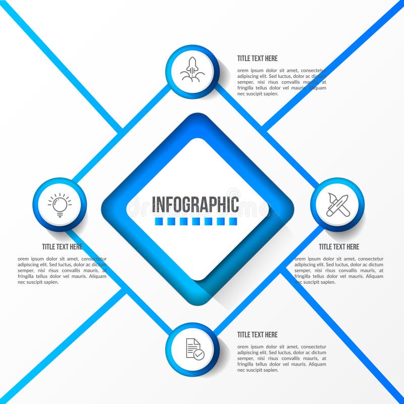 Modern Infographic with 3d Table Vector Illustration Stock Vector ...
