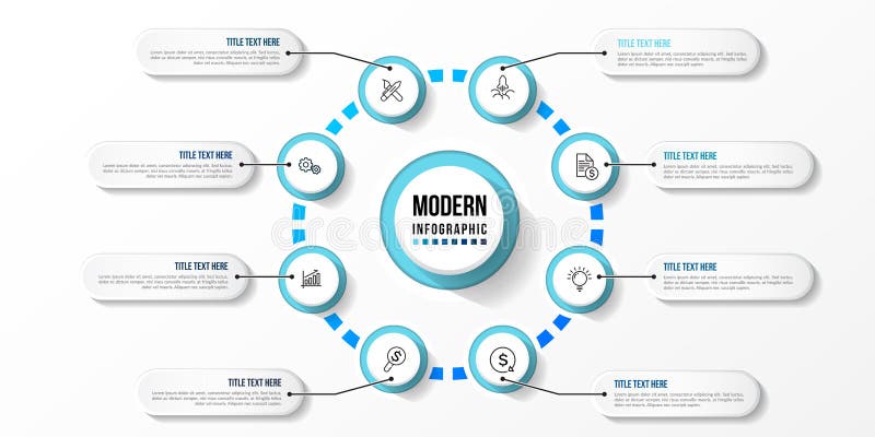 Modern Infographic with 3d Table Vector Illustration Stock Vector ...