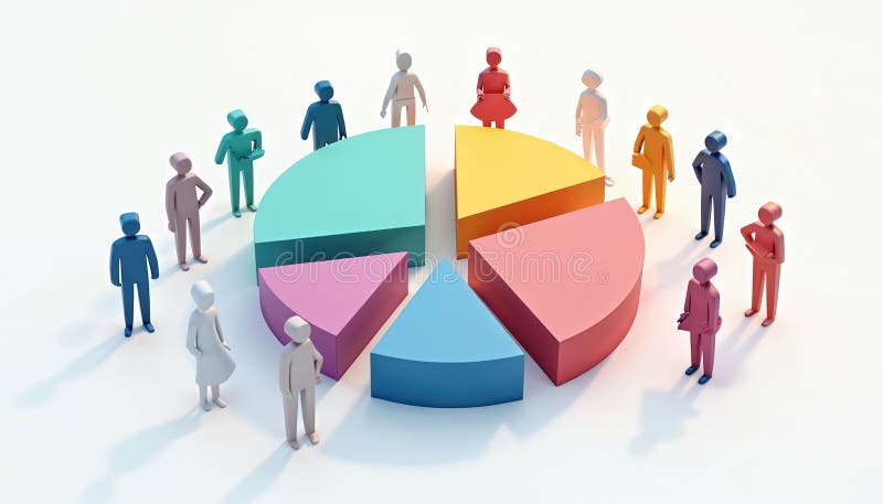 Modern Infographic Design Illustrating Customer Segmentation. Color ...