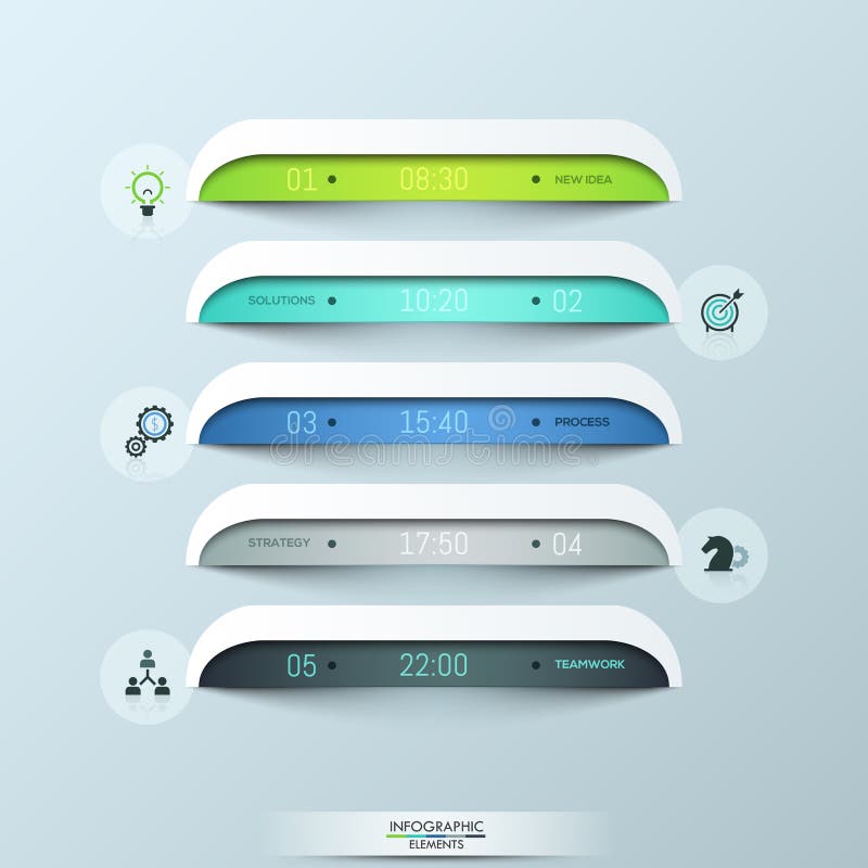 Modern Infographic Design Layout Stock Vector - Illustration of five ...