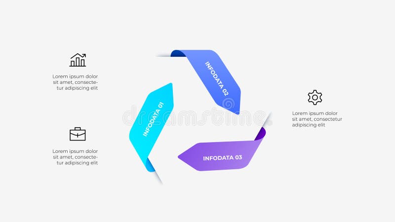 Modern Infographic Design with 3 Segments and Icons Representing ...