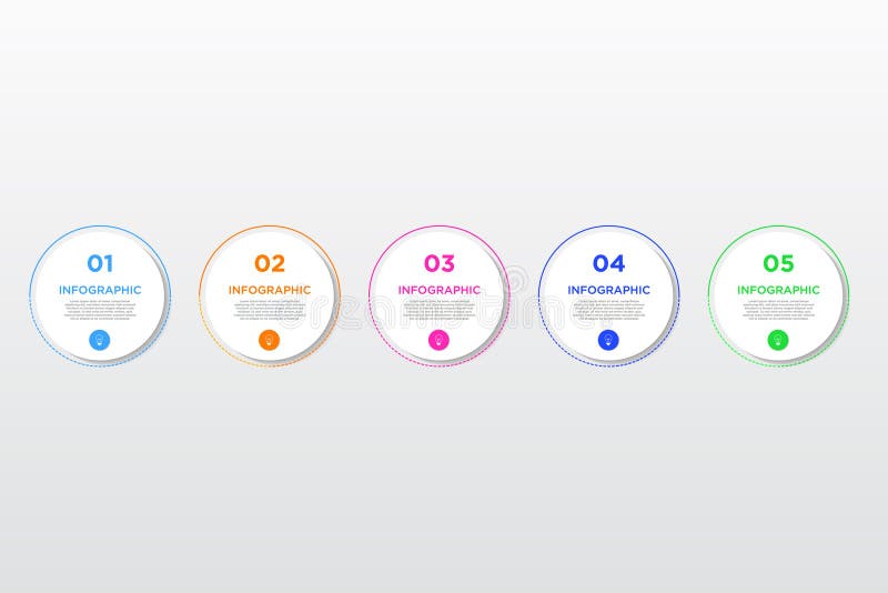 Modern Infographic Design Template with Business Icons and 6 Steps ...