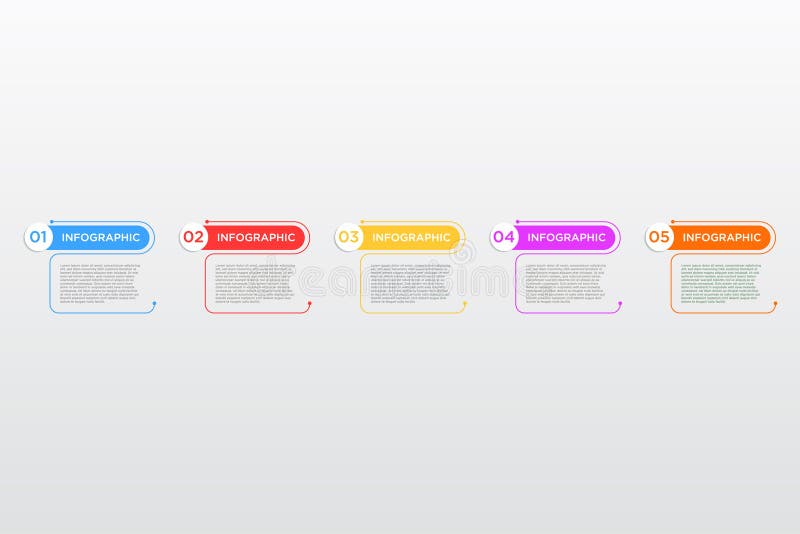 Modern Infographic Design Template with Business Icons and 6 Steps ...