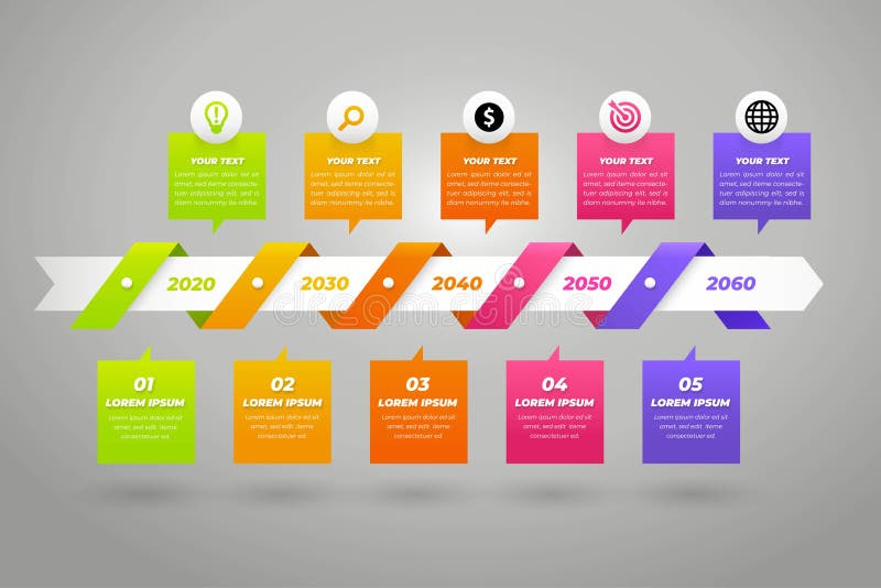 Timeline Infographic Tools Business Template, Can Be Used for ...