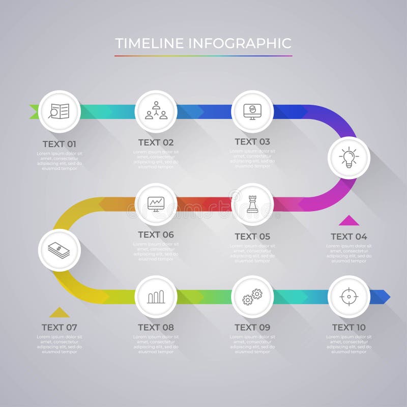 Timeline Infographic Tools Business Template, Can Be Used for ...