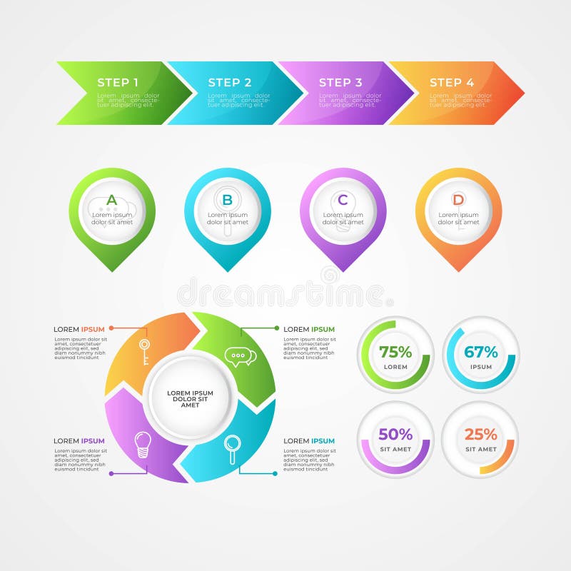 Creative Steps Collection Colorful Business Infographic Template, Can ...