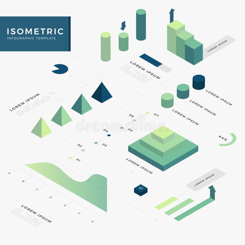 ISOMETRIC Infographic Tools Business Template, Can Be Used for ...