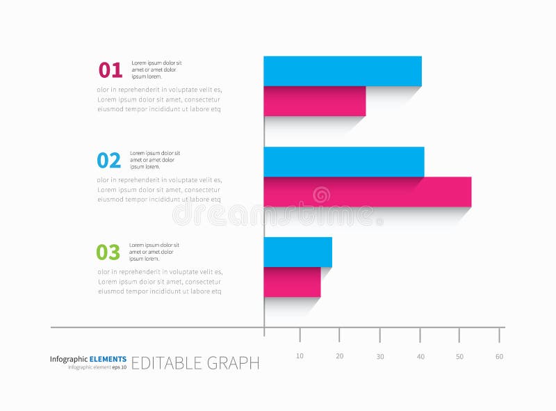 Modern Infographic Graph in Two Colors Stock Vector - Illustration of ...
