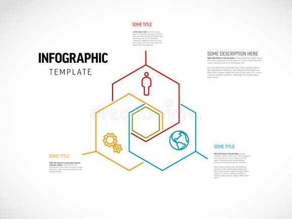 Modern Infographic Hexagon Template with Business Icons for Data ...