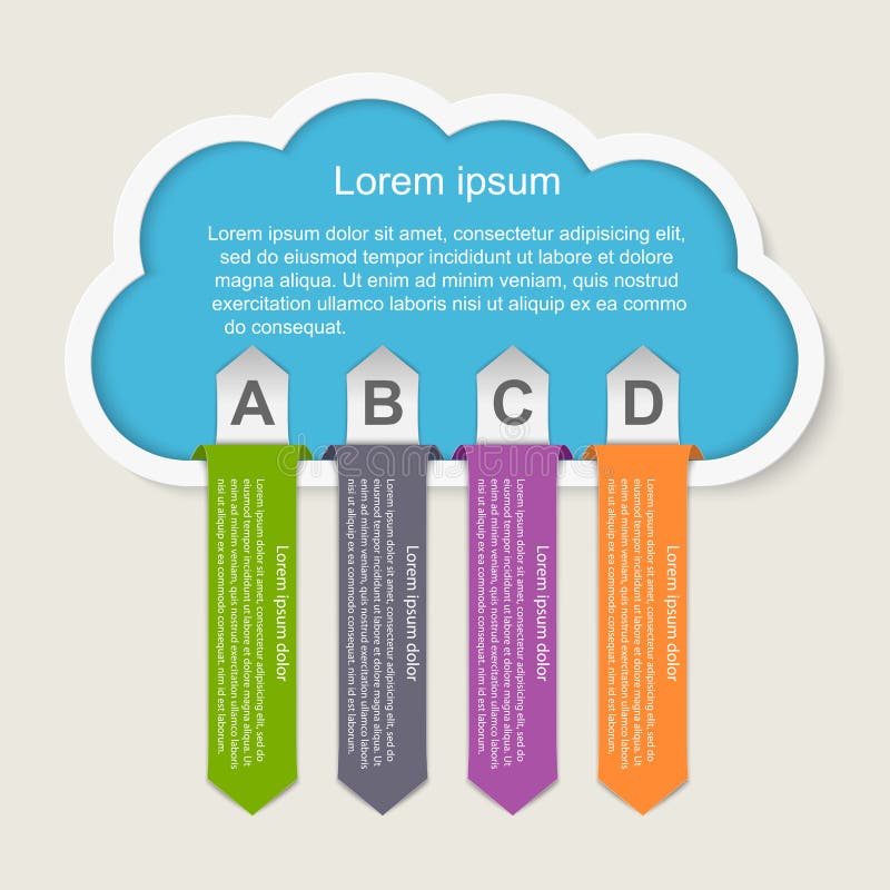 Modern Infographic. Idea Cloud Concept Stock Vector - Illustration of ...