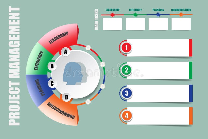 Modern Infographic Labels As a Note Sheet for Project Management Stock ...