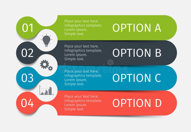 Modern Infographic Lines Set. Template for Presentation, Chart, Graph ...