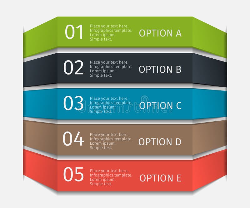 Modern Infographic Lines Set. Template for Presentation, Chart, Graph ...