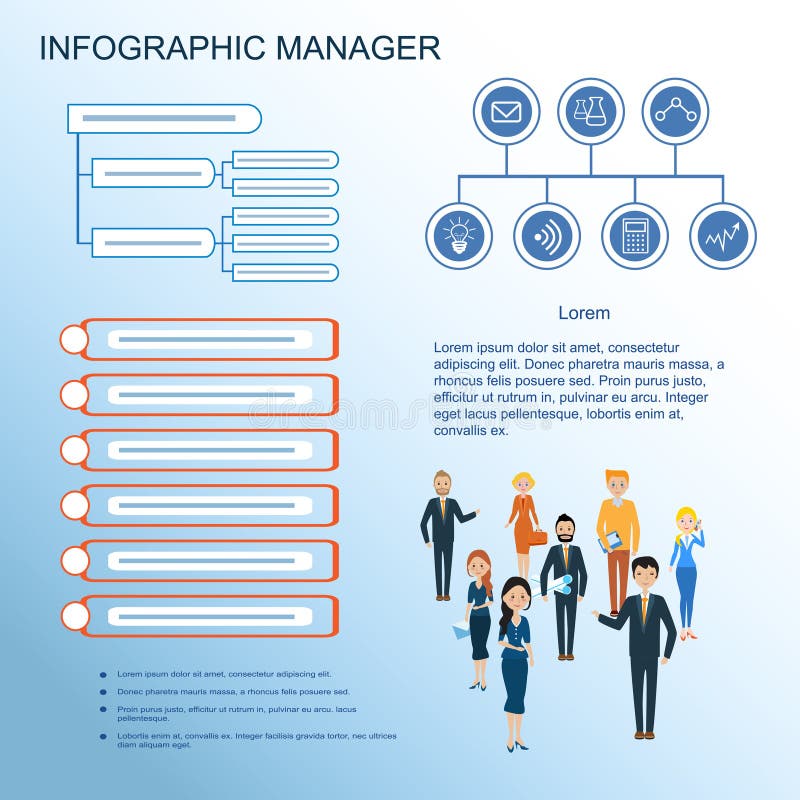 Modern Infographic. Management and Control System Stock Vector ...
