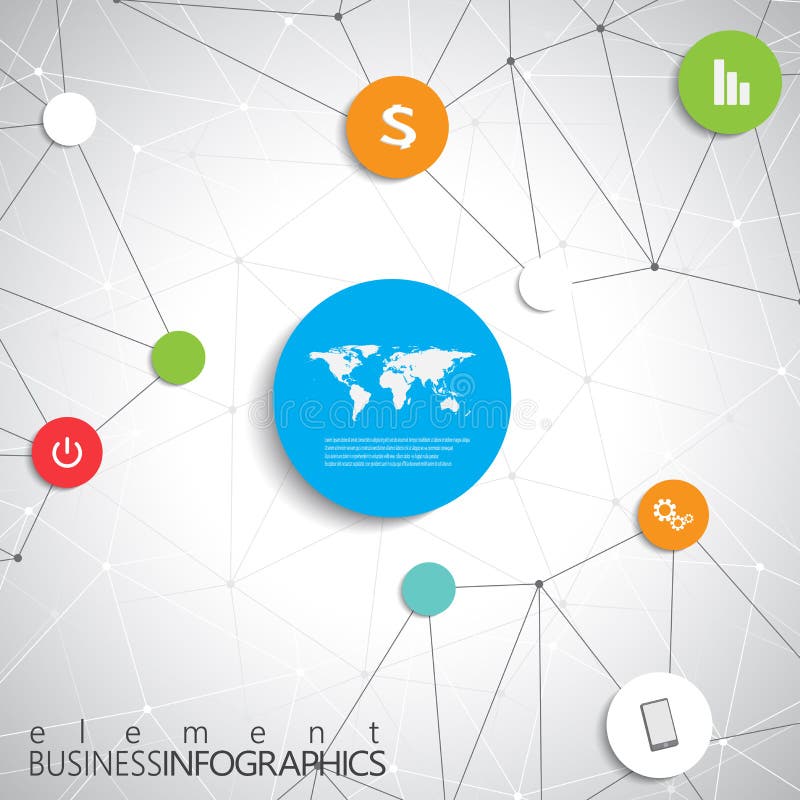 Modern Set of Infographic Network Vector Template . Can Be Used for ...