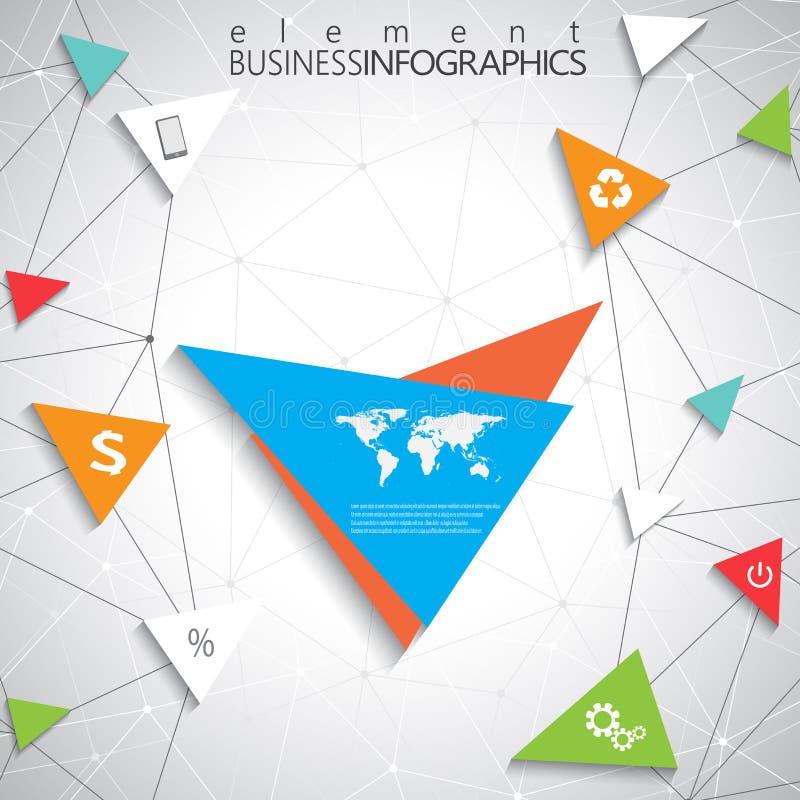 Modern Infographic Network Template with Place for Stock Vector ...