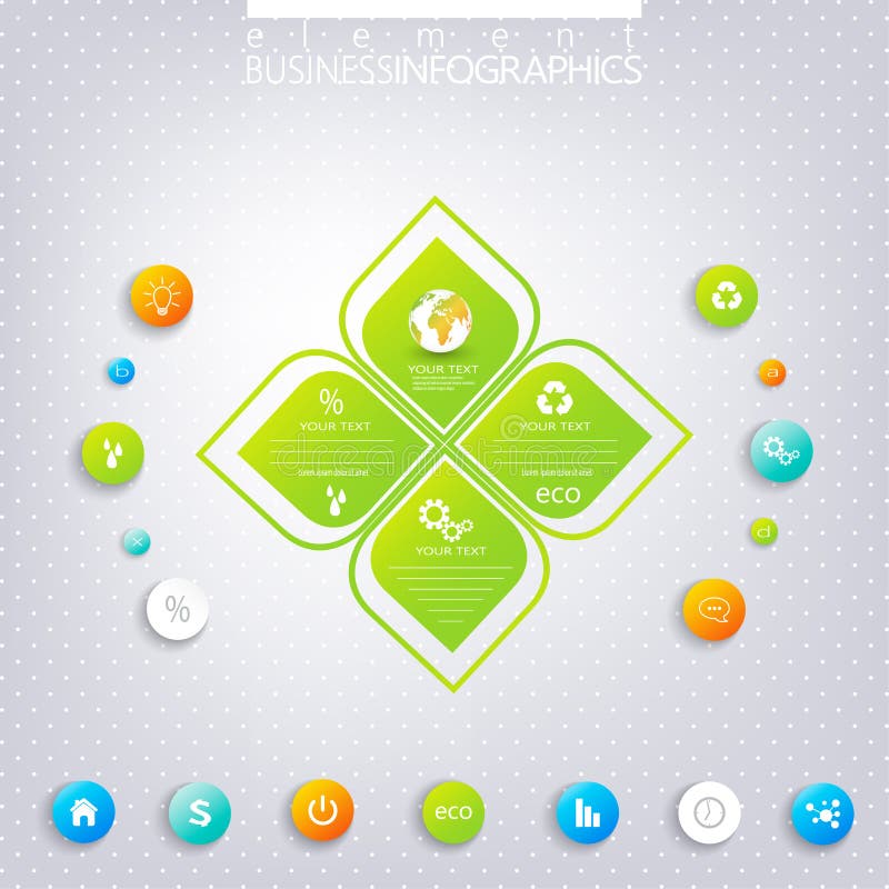 Modern Infographic Network Template with Place for Stock Vector ...