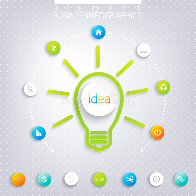 Modern Infographic Network Template with Place for Stock Vector ...