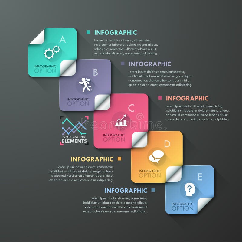 Modern Infographic Numbered Template Stock Vector - Illustration of ...