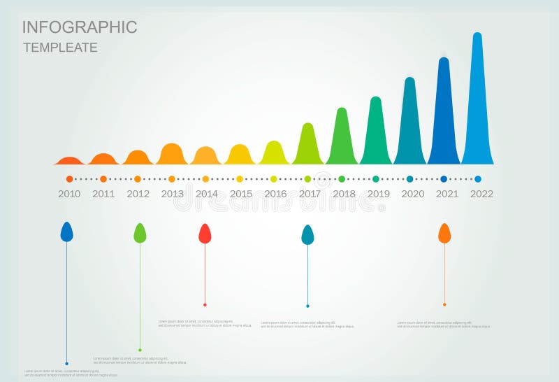 Timeline Infographics Design Template with Four Elements, Vector Eps10 ...