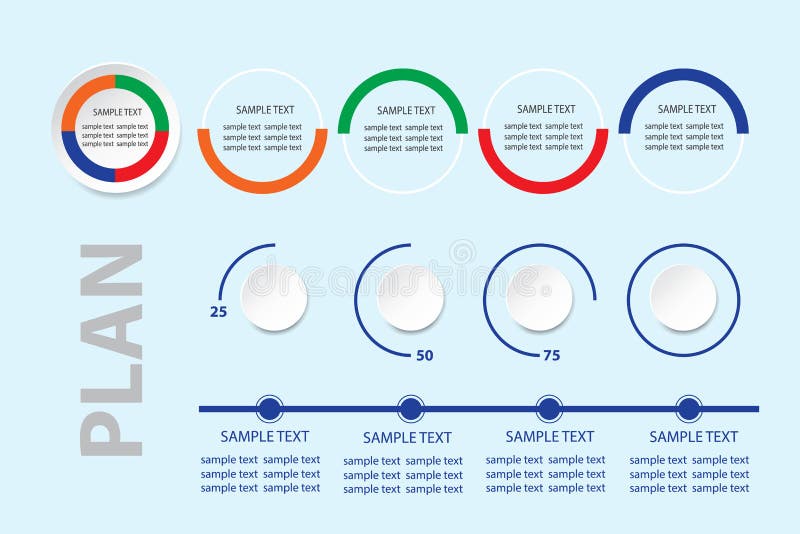 Infographic Kpi Key Performance Indicator. Colorful Modern Timeline ...