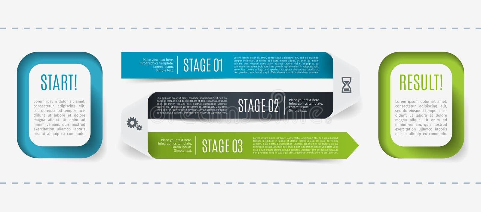 Infographic Process Business Chart and Arrows with Step Up Options ...