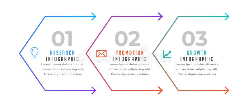 Modern 3 Step Infographic Process Diagram Template for Business Success ...