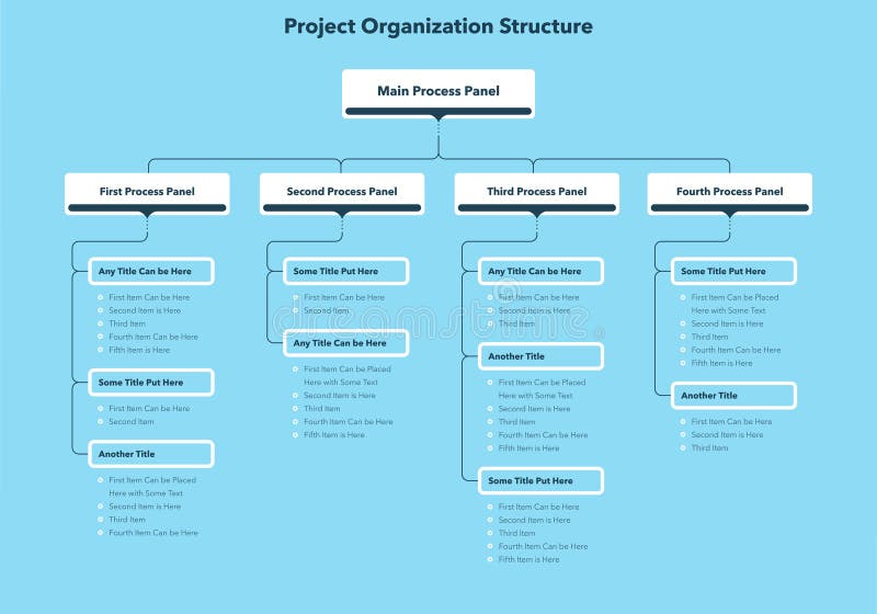 Modern Infographic for Project or Organization Structure - Blue Version ...