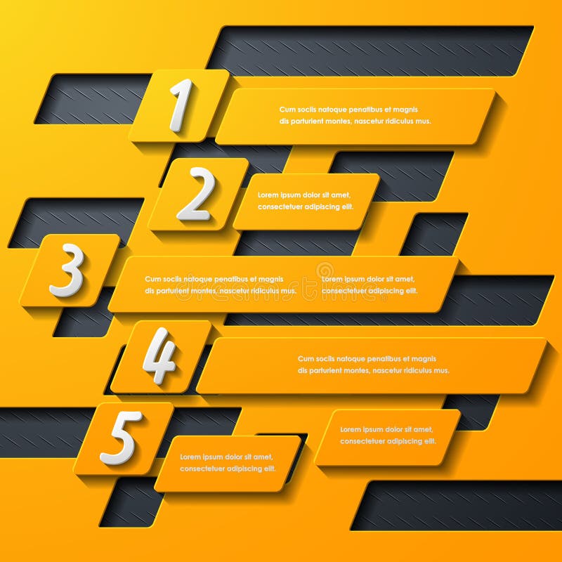 Infographic with Realistic Metallic Texture. Vector in High Quality ...