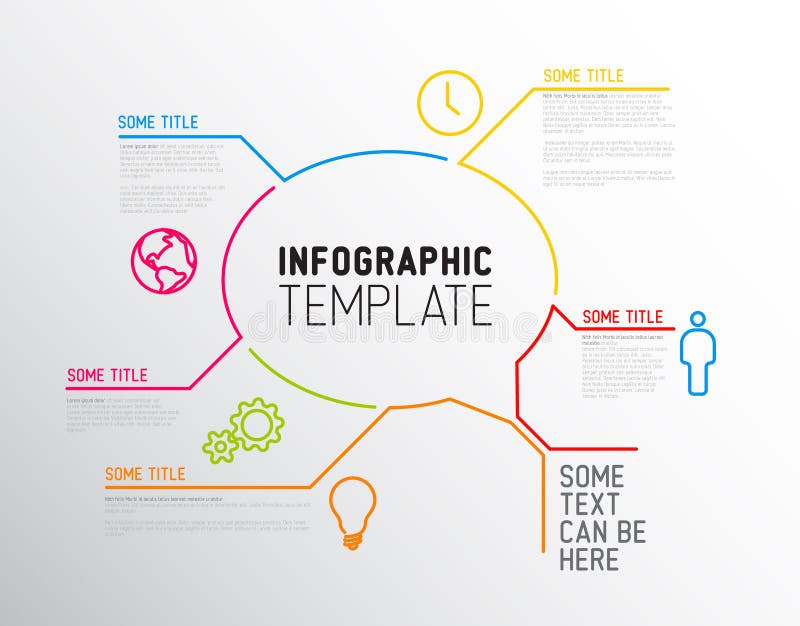 Modern Infographic Report Template Made from Lines Stock Vector ...