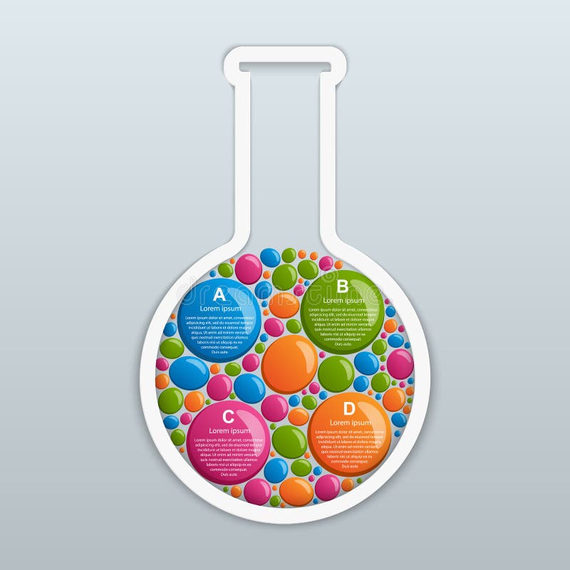 Modern Infographic on Science and Medicine in the Form of Test Tubes ...