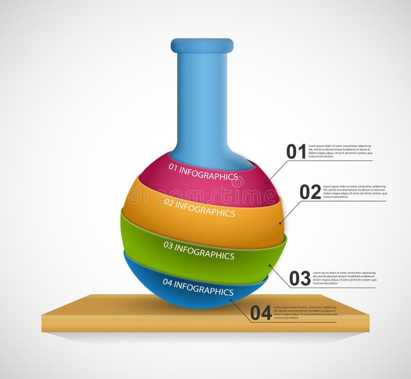 Modern Infographic on Science and Medicine in the Form of Test Tubes ...