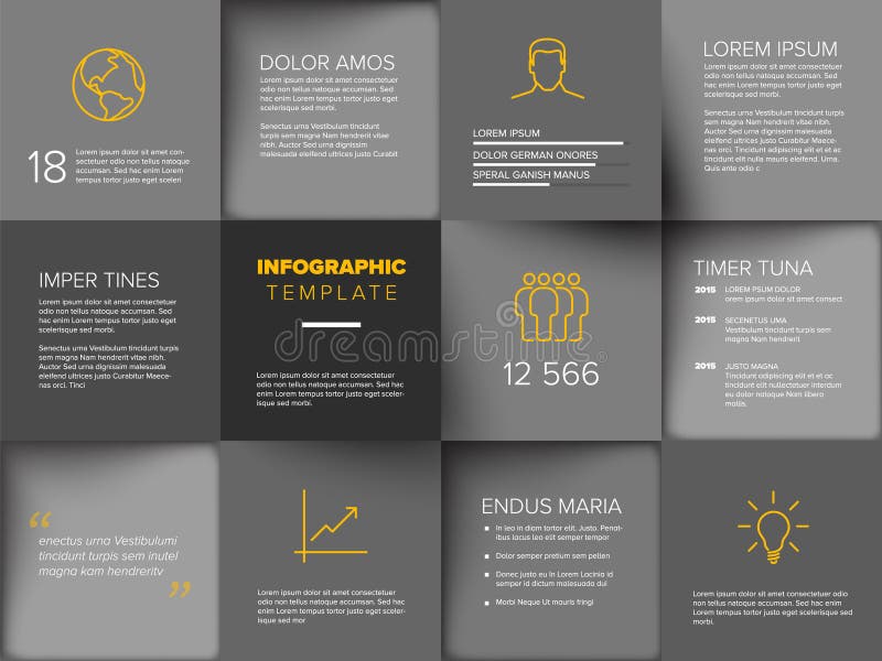 Modern Balck and White Multipurpose Mosaic Infographic Template Design ...