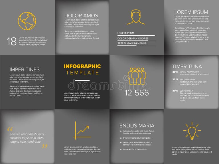 Modern Balck and White Multipurpose Mosaic Infographic Template Design ...