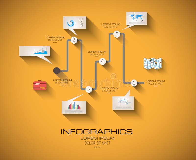 Modern UI Flat Style Infographic Layout for Data Display Stock Vector ...