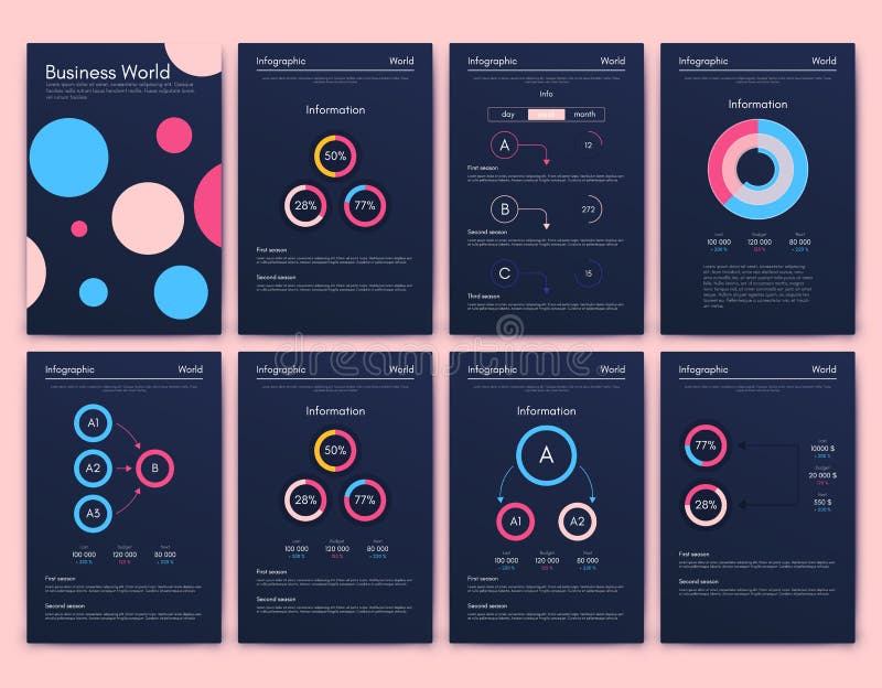 Modern Infographic Vector Concept. Business Graphics Brochures Stock ...
