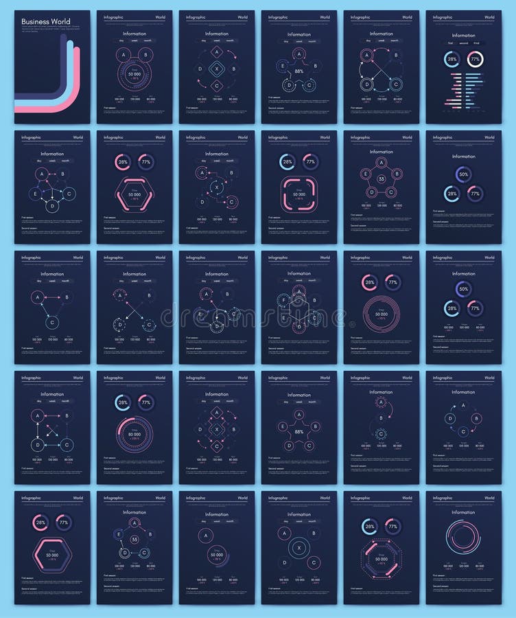 Modern Infographic Vector Concept. Business Graphics Brochures Stock ...