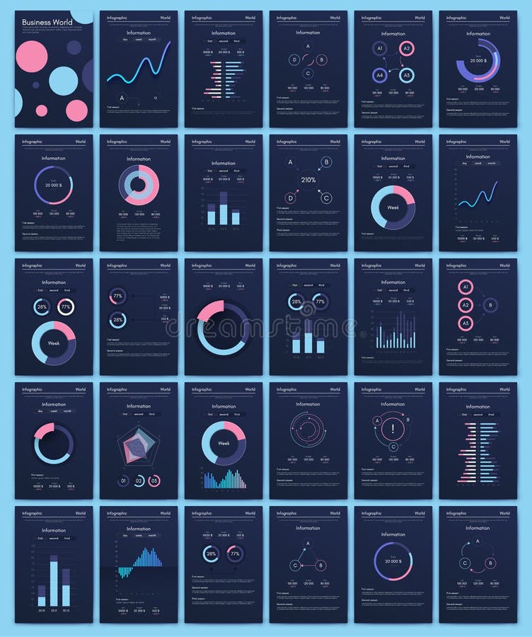 Modern Infographic Vector Concept. Business Graphics Brochures Stock ...