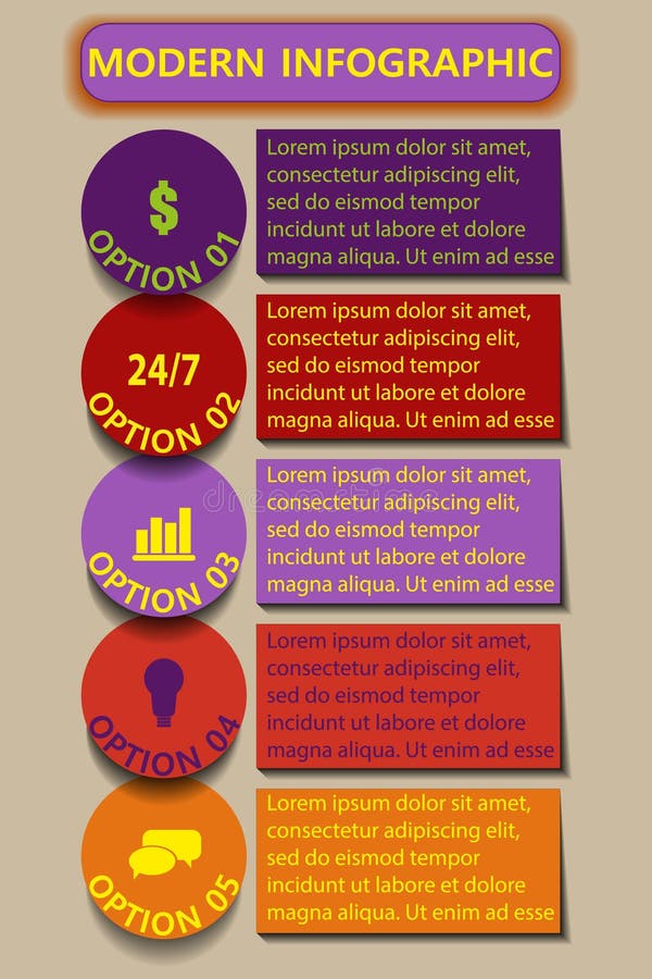 Infographic Model with Chaotic Circles Stock Image - Image of infograph ...