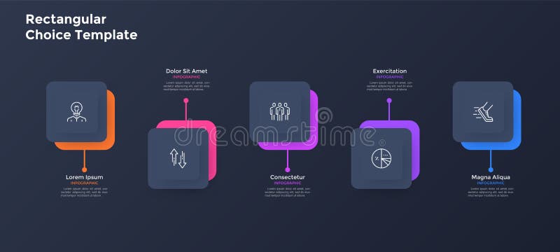 Modern Infographic Vector Template Stock Vector - Illustration of ...