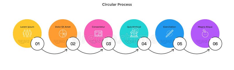 Six Stage Circle Flowchart Process Stock Illustrations – 117 Six Stage ...