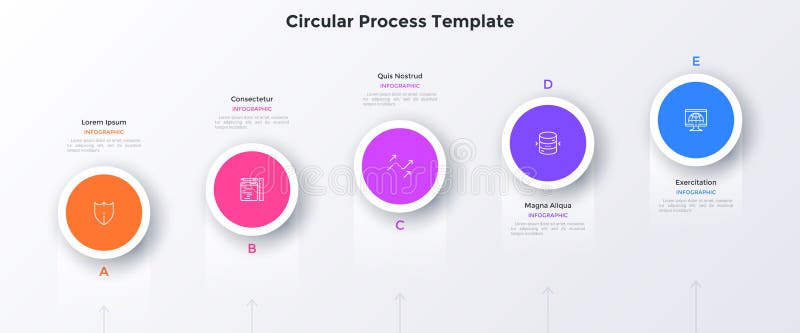 Modern Infographic Vector Template Stock Vector - Illustration of paper ...