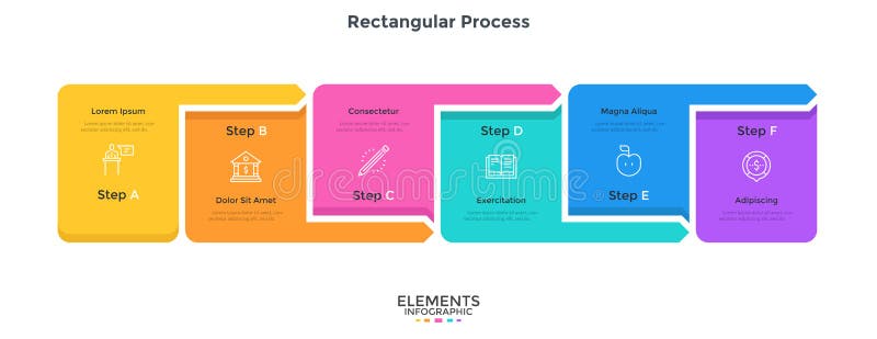 Six Stage Flowchart Process Stock Illustrations – 185 Six Stage ...