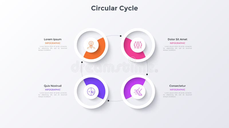 Dot Cycle on Modern Blue Abstract Background Stock Vector ...