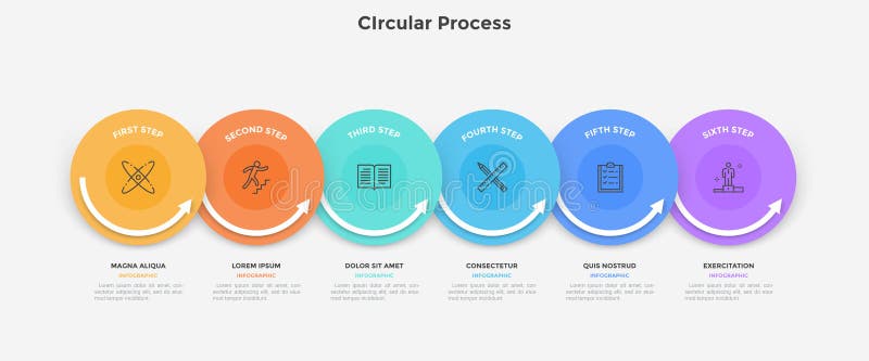 Modern Infographic Vector Template Stock Vector - Illustration of ...